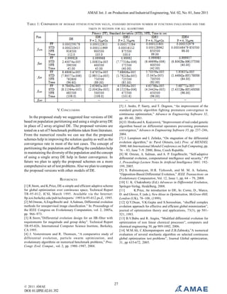 An Improved Differential Evolution Algorithm for Real Parameter Optimization Problems | PDF