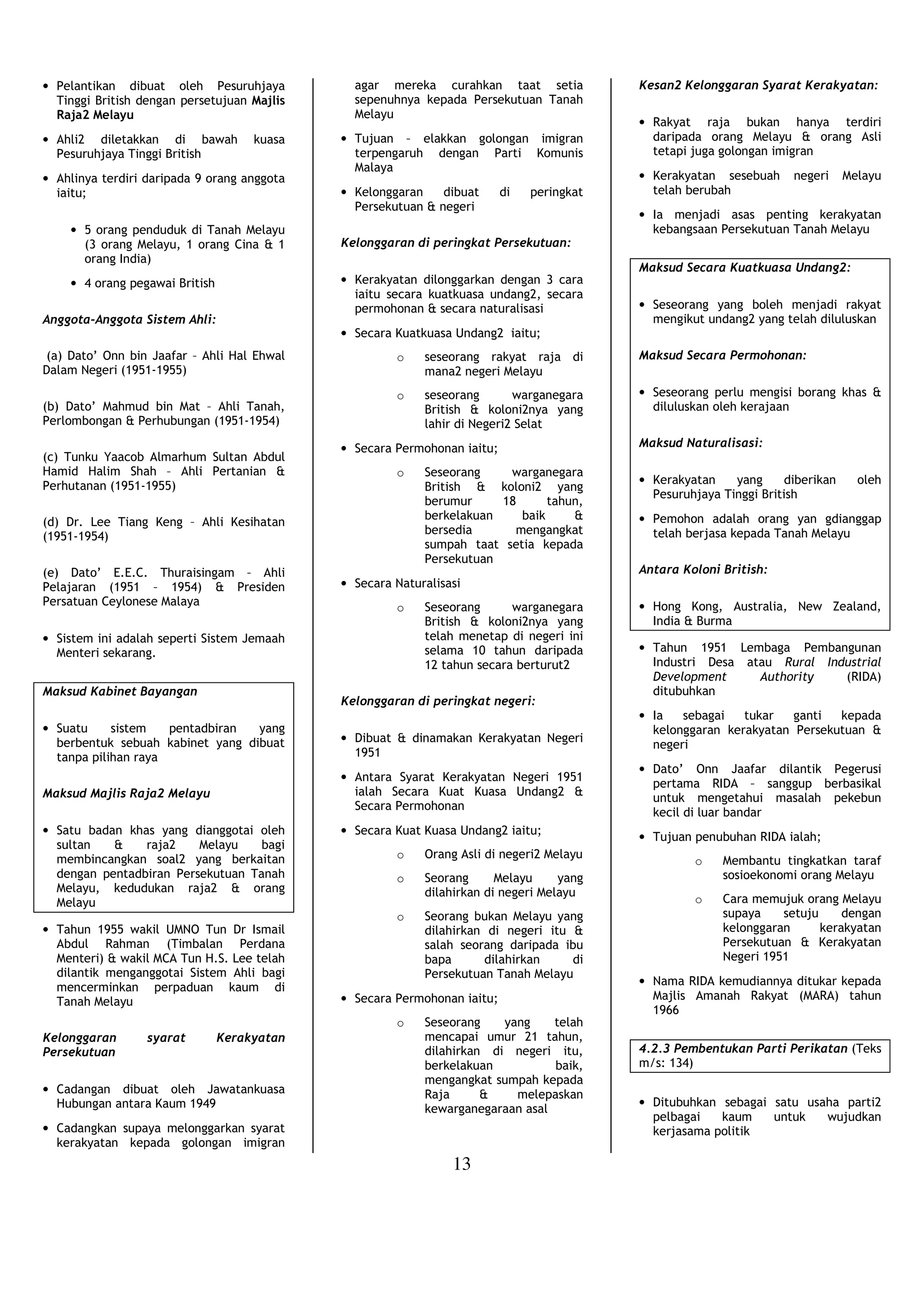 NOTA SEJARAH TINGKATAN 3 | PDF