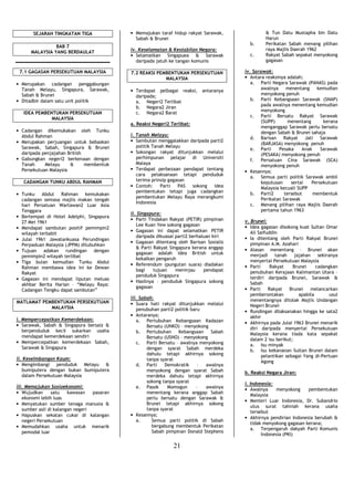 NOTA SEJARAH TINGKATAN 3 | PDF