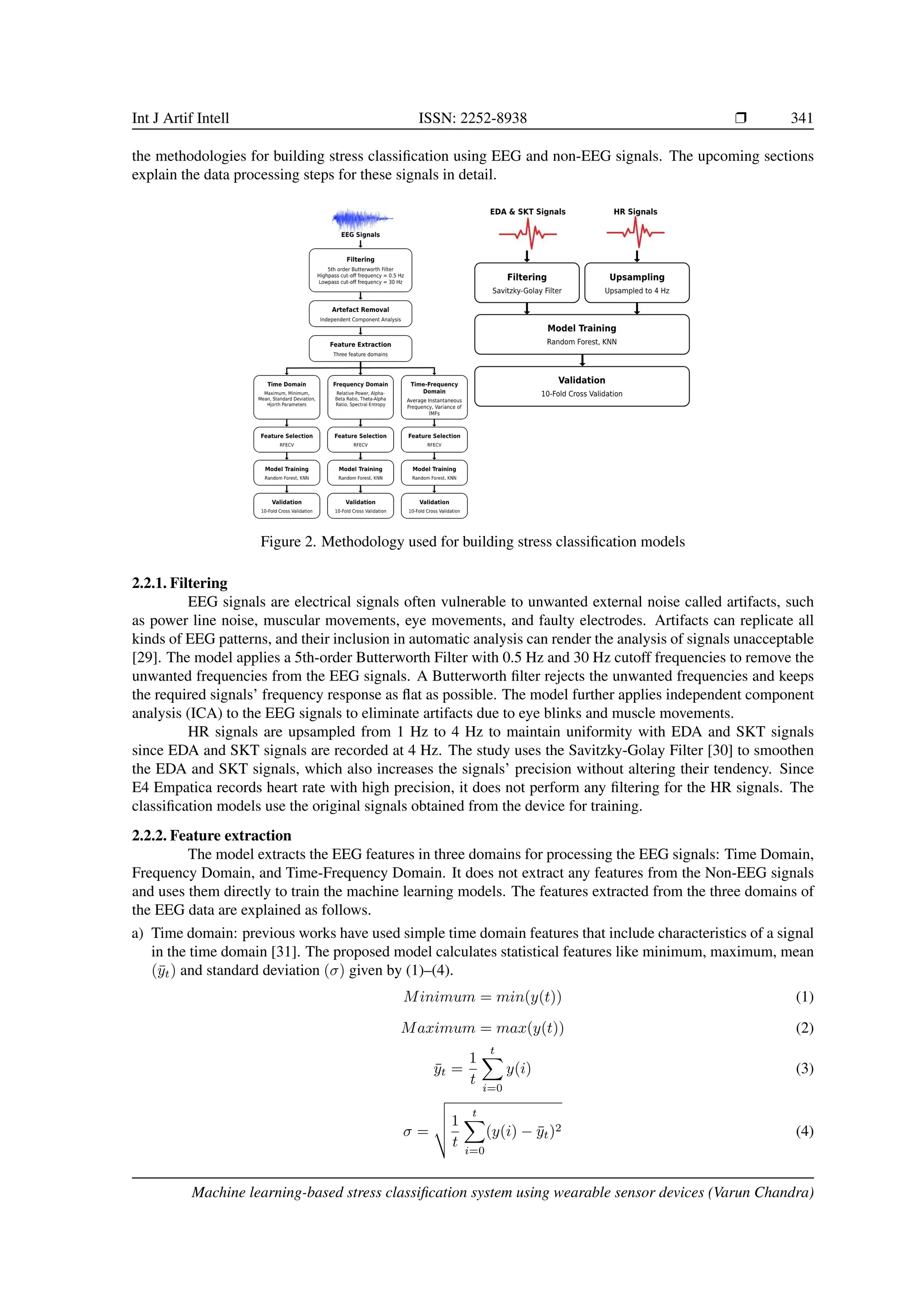 Machine Learning Based Stress Classification System Using Wearable