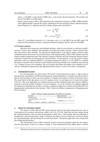 Machine learning-based stress classification system using wearable ...