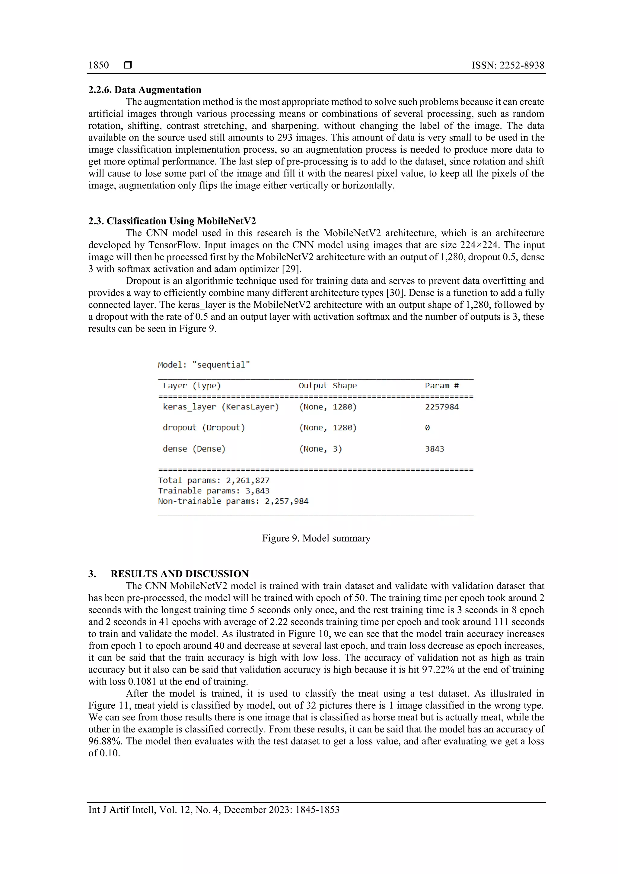 Classification of meat using the convolutional neural network | PDF