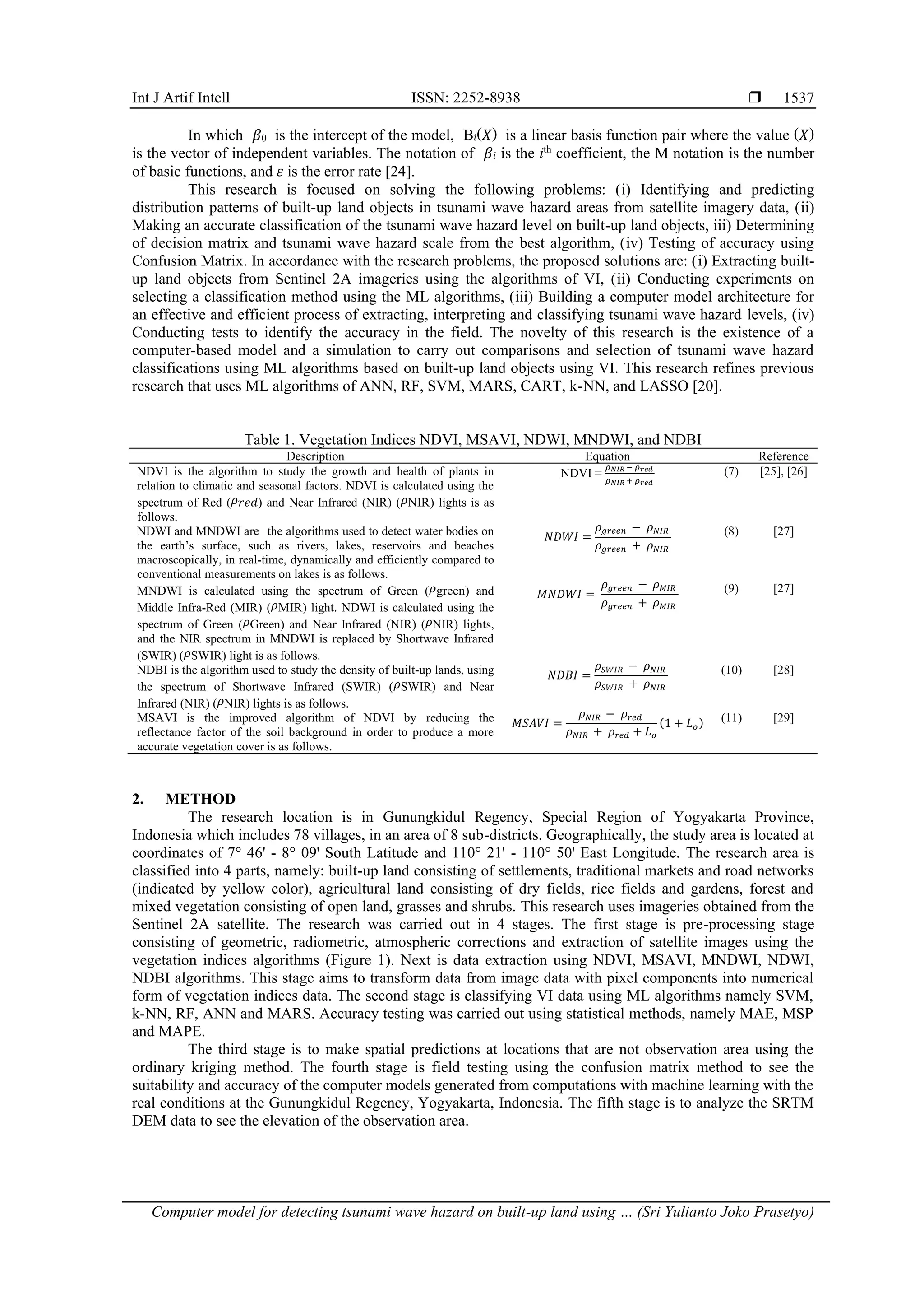 Computer model for detecting tsunami wave hazard on built-up land using ...