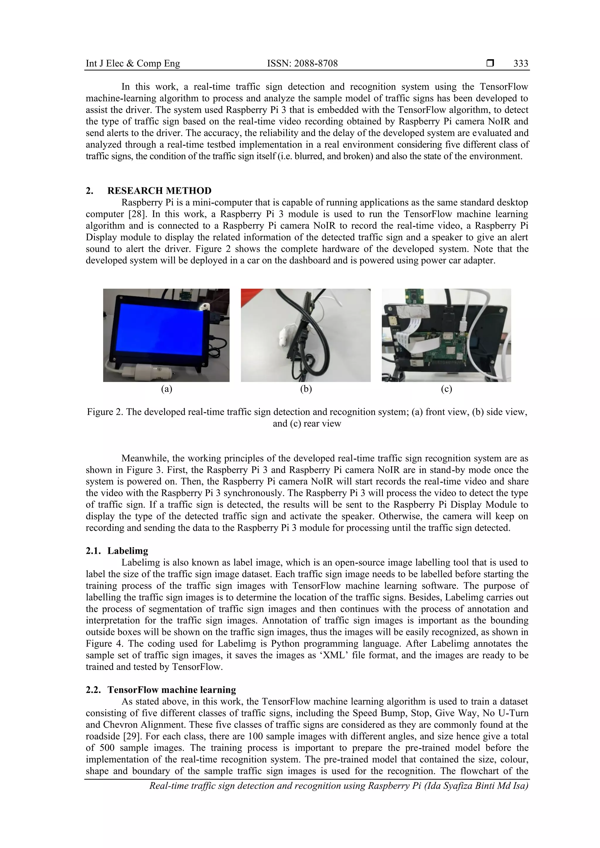 Real Time Traffic Sign Detection And Recognition Using Raspberry Pi