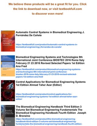 Biomedical Engineering Systems and Technologies Nathalia Peixoto | PDF