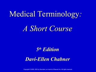 Medical terminology short course 9 edition | PPT