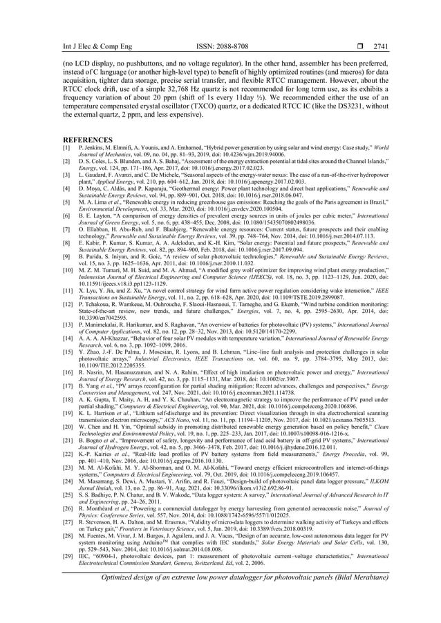 Optimized design of an extreme low power datalogger for photovoltaic panels | PDF
