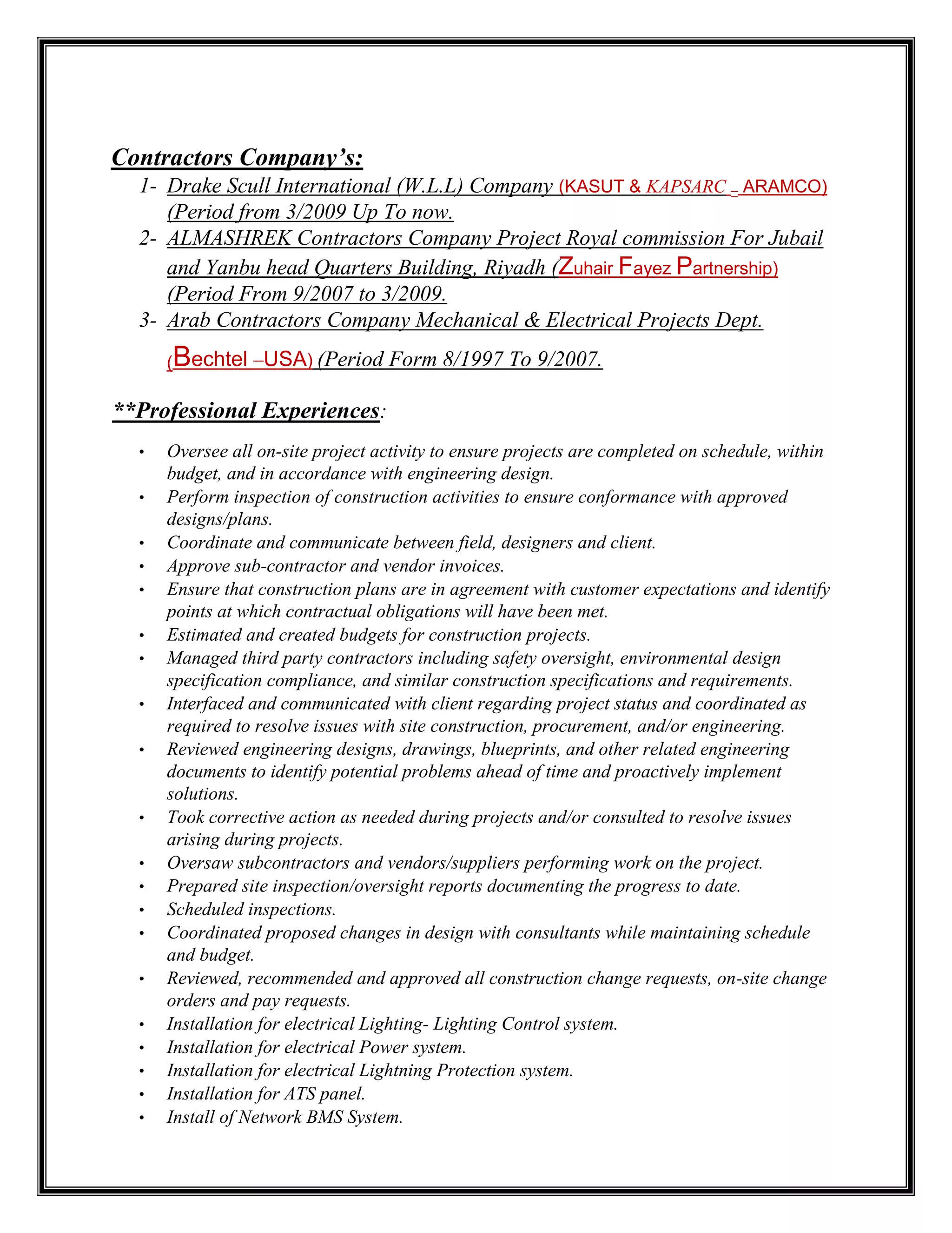 Mohamed Hassan cv 30816 | PDF