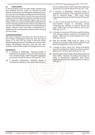 Design of Earthing System for 230 kV High Voltage Substation by ETAP 12 ...