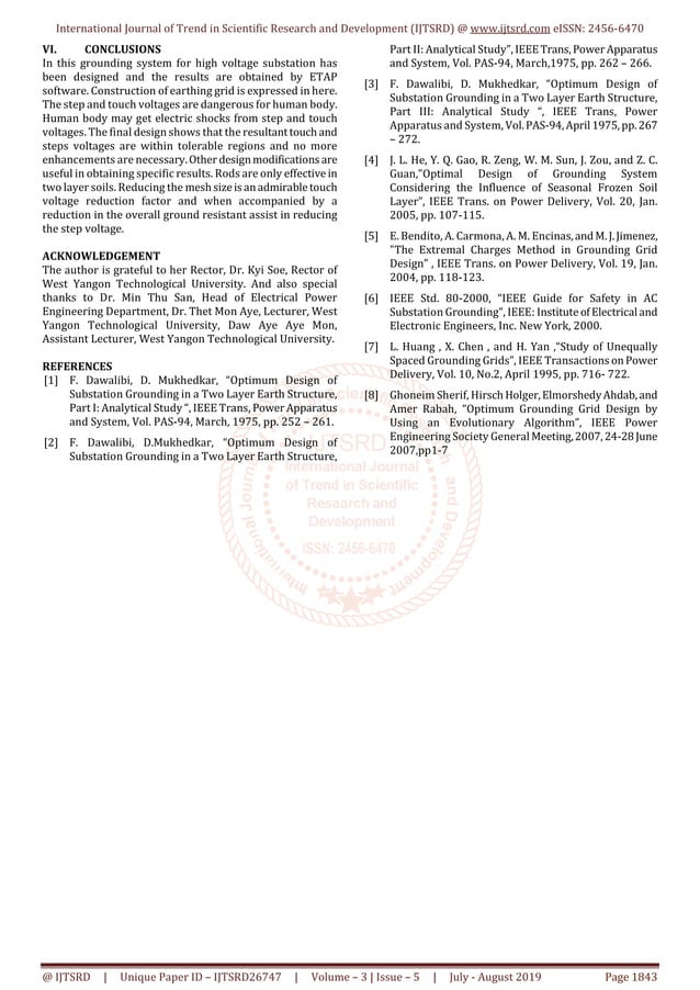 Design of Earthing System for 230 kV High Voltage Substation by ETAP 12 ...