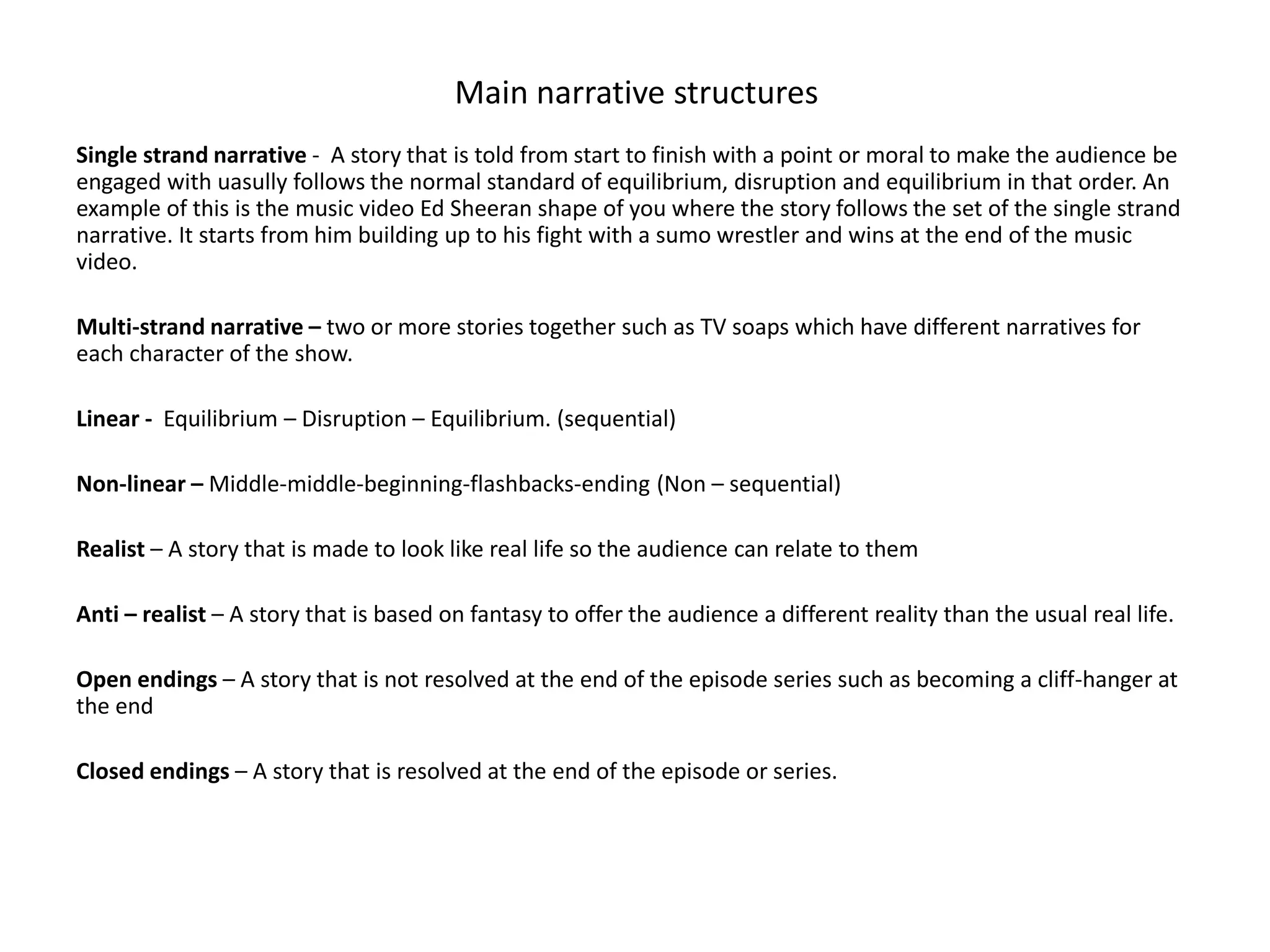 Narrative Structures | PPTX