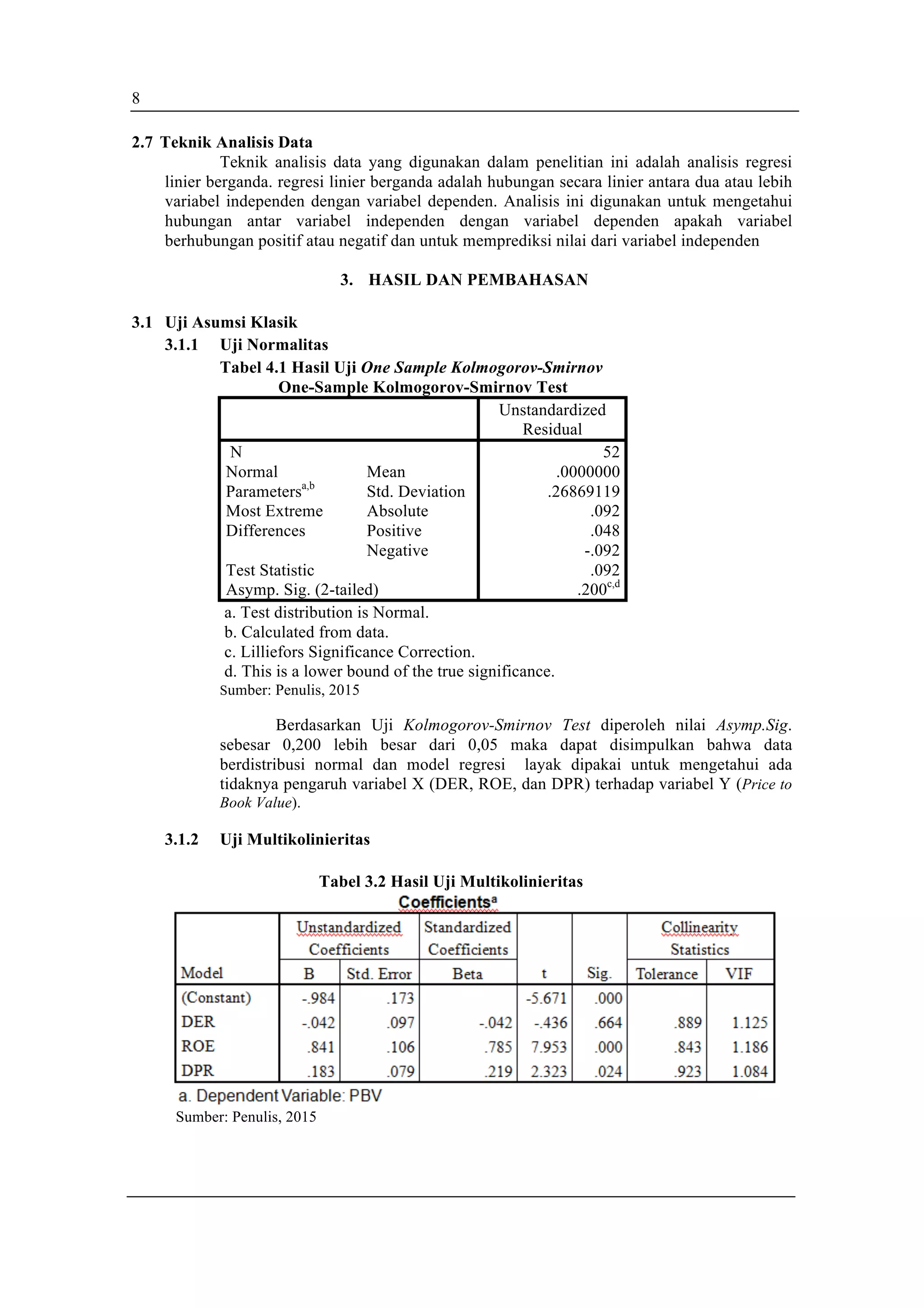 Pengaruh Struktur Modal, Return on Equity (ROE), dan Kebijakan Dividen terhadap Nilai Perusahaan ...
