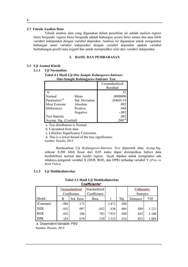 Pengaruh Struktur Modal, Return on Equity (ROE), dan Kebijakan Dividen terhadap Nilai Perusahaan ...