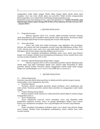 Analisis Portofolio yang Optimal pada Saham Indeks Kompas100 di Bursa ...