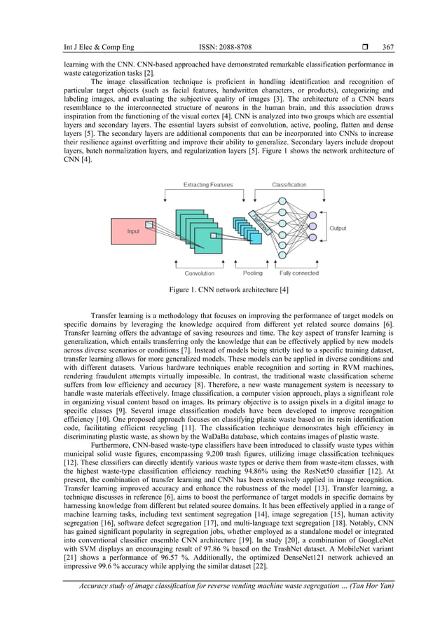 Accuracy study of image classification for reverse vending machine waste segregation using ...