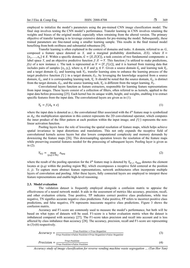 Accuracy study of image classification for reverse vending machine waste segregation using ...