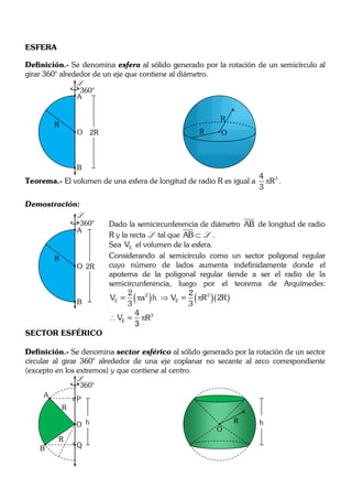 superficie-esferica-y-esfera | PDF