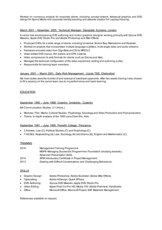 Matt Stephens CV 2016i | DOCX