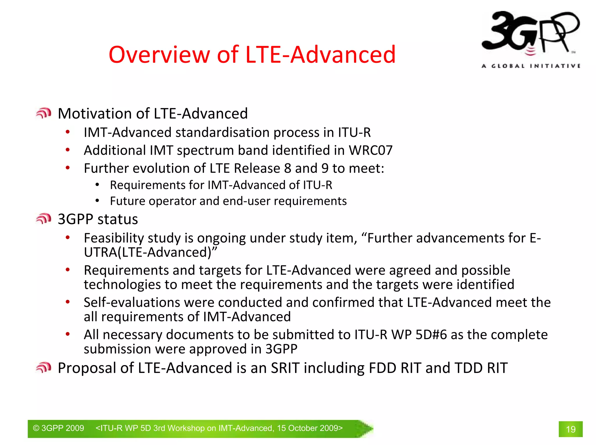 LTE and LTE advanced Performance ( By 3GPP RAN Chairmans’ ) | PDF