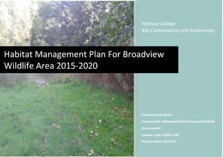 habiat management plan (1) | PPT