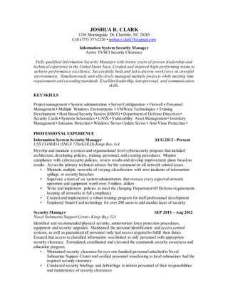 Resume - Joshua R Clark | DOCX