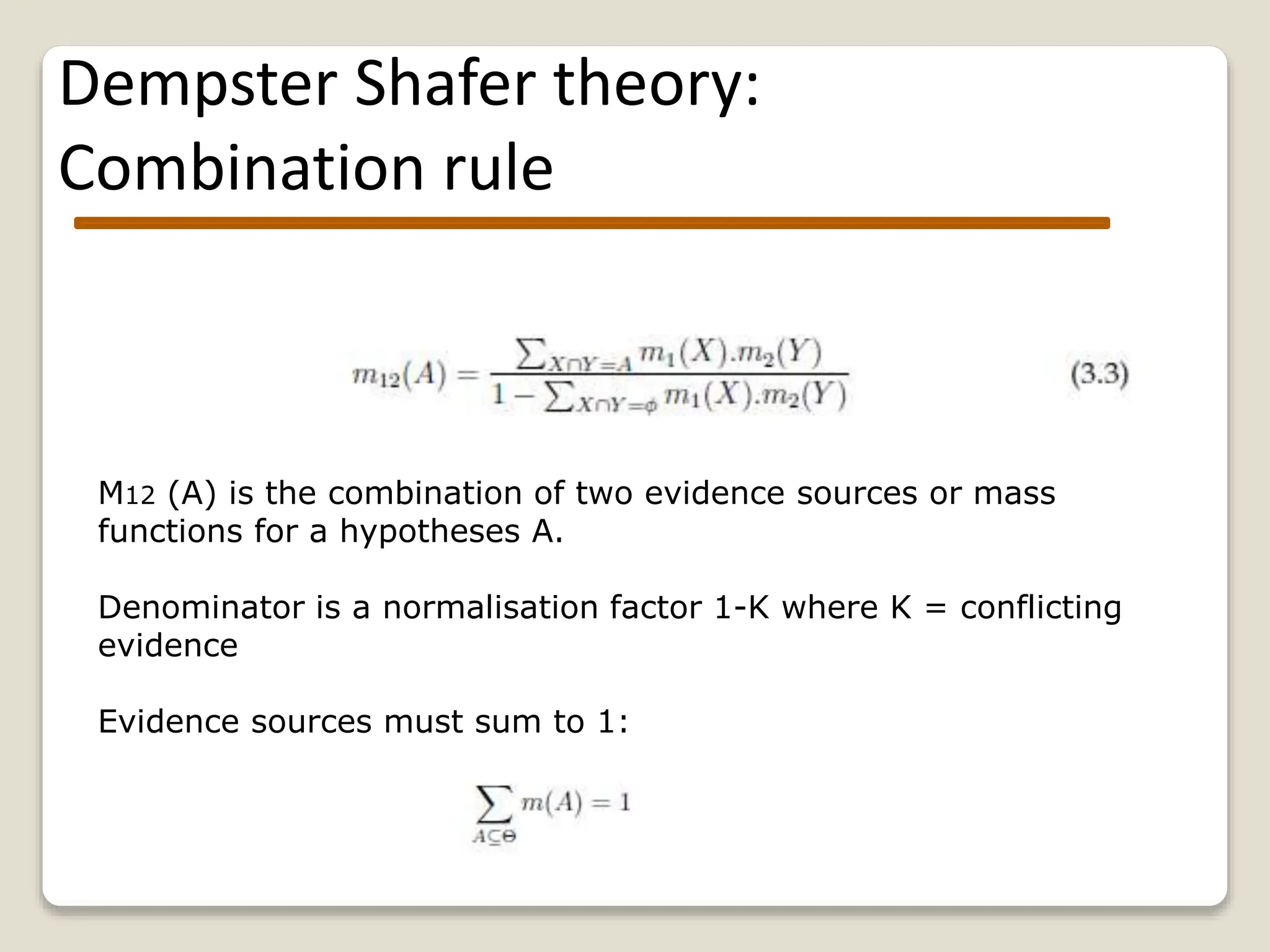 Dempster Shafer Theory Power point presentation | PPT