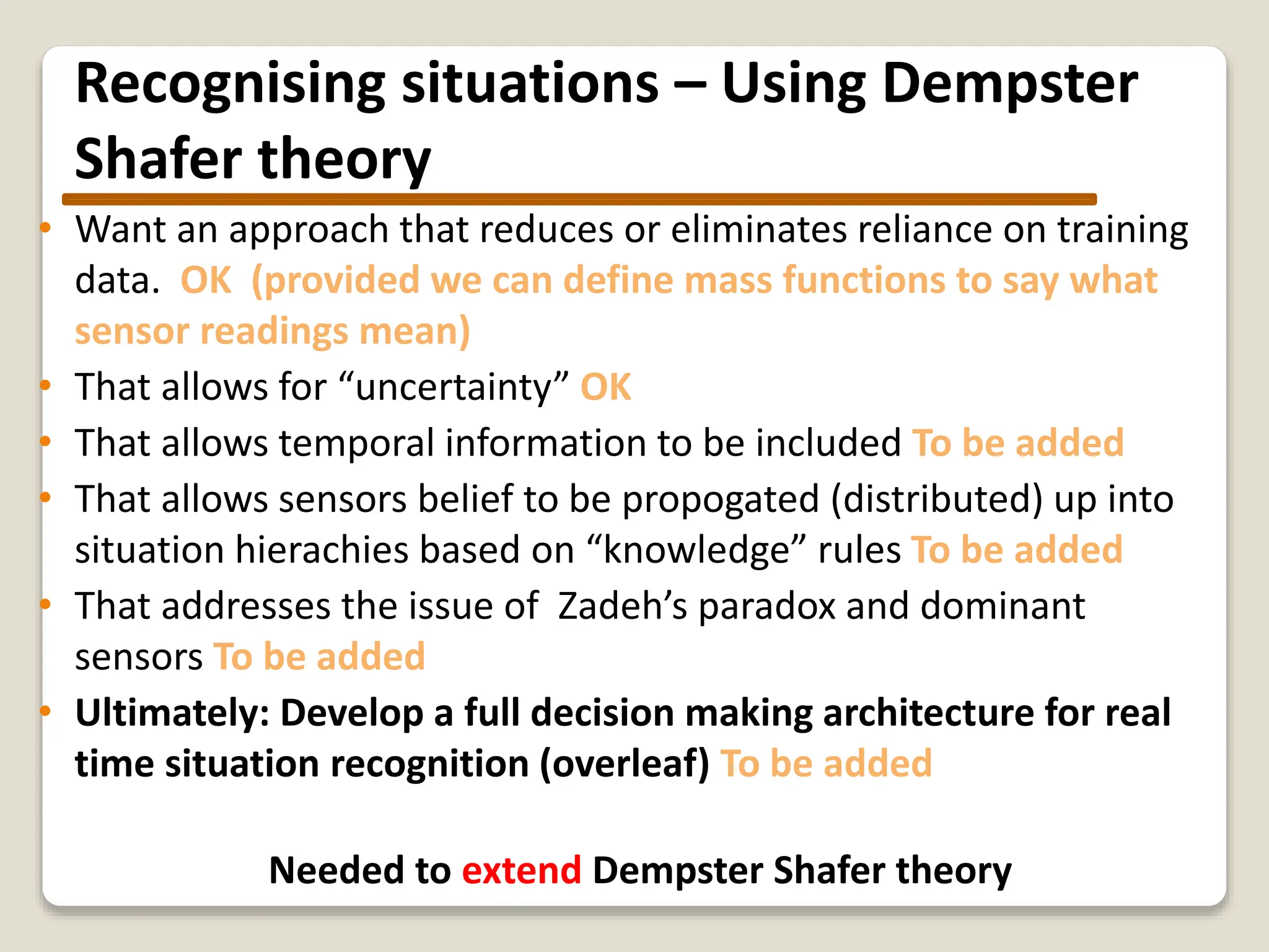Dempster Shafer Theory Power point presentation | PPT