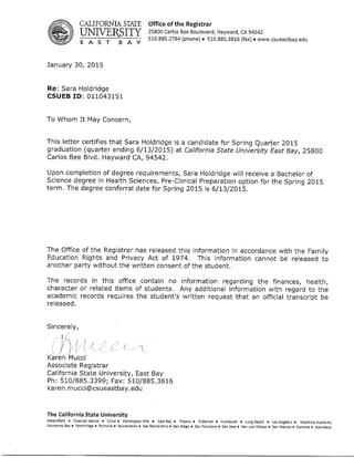 Holdridge, Sara - Conferral Letter | PDF