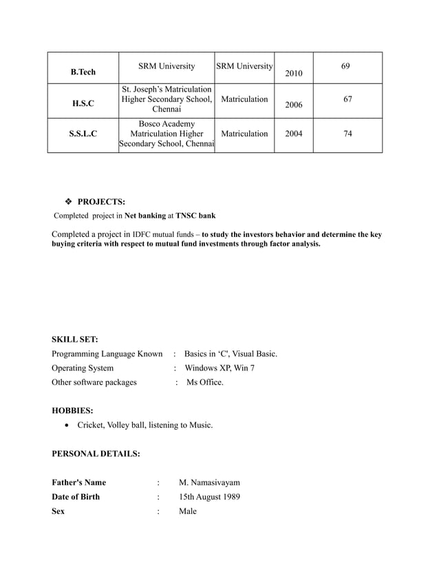 Subathiran Resume | PDF