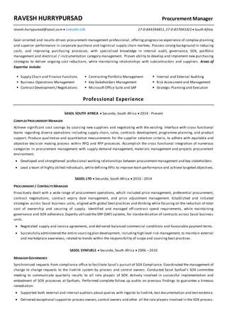 CV of Ravesh Hurrypursad- | DOCX