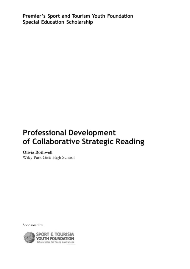 PD of Collaborative Strategic Reading | PDF