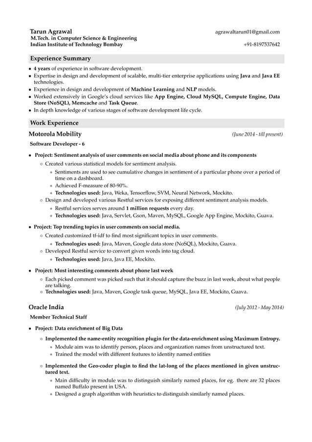 tarun_resume (4) (1) | PDF | Free Download