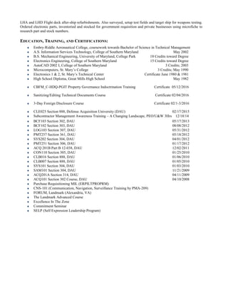 PhilipCarroll_resume_24 6-17-16 | DOC | Defense Industry | Industries