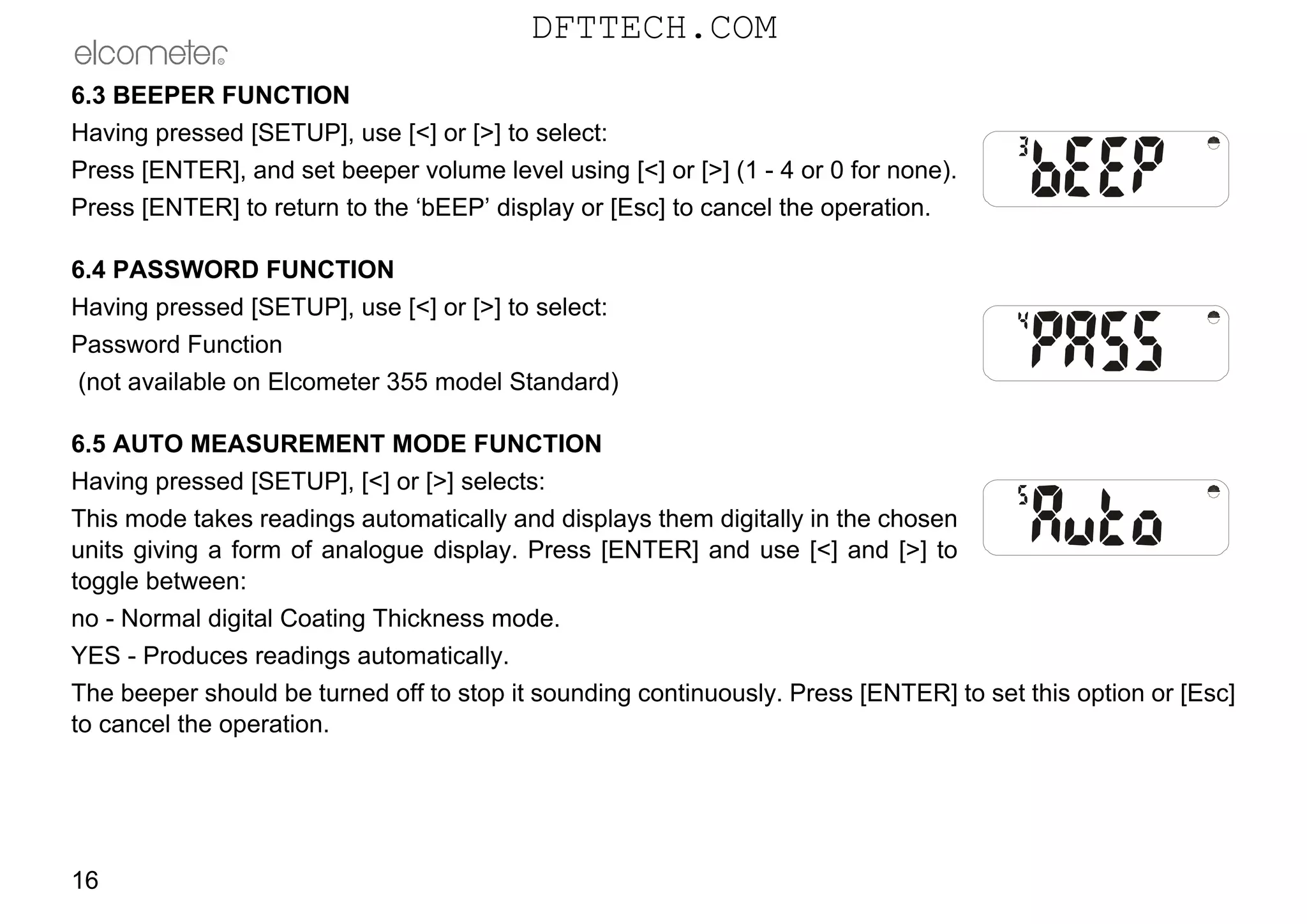 Elcometer 355 Coating Thickness Gauge Standard Model instructions | PDF