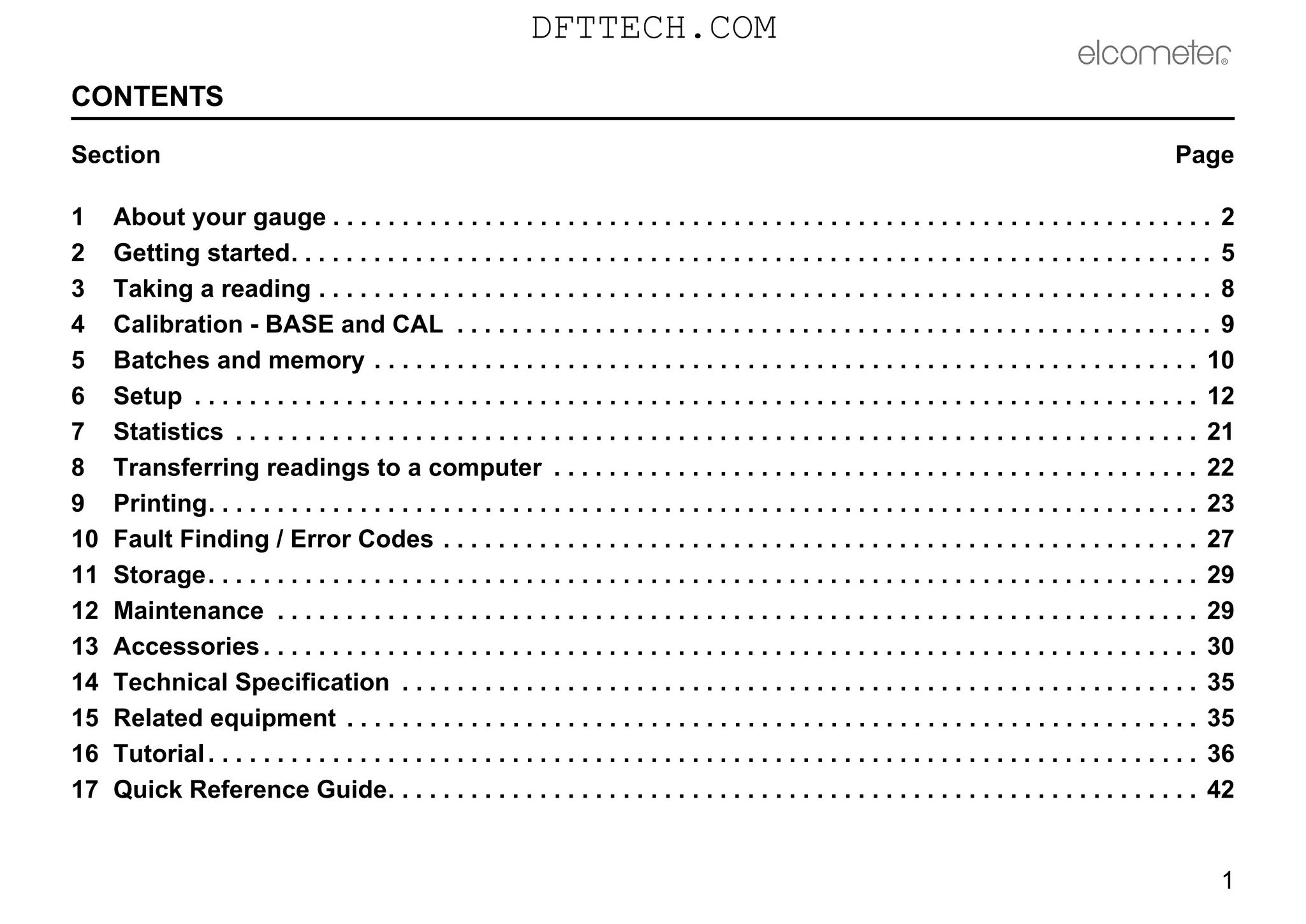 Elcometer 355 Coating Thickness Gauge Standard Model instructions | PDF