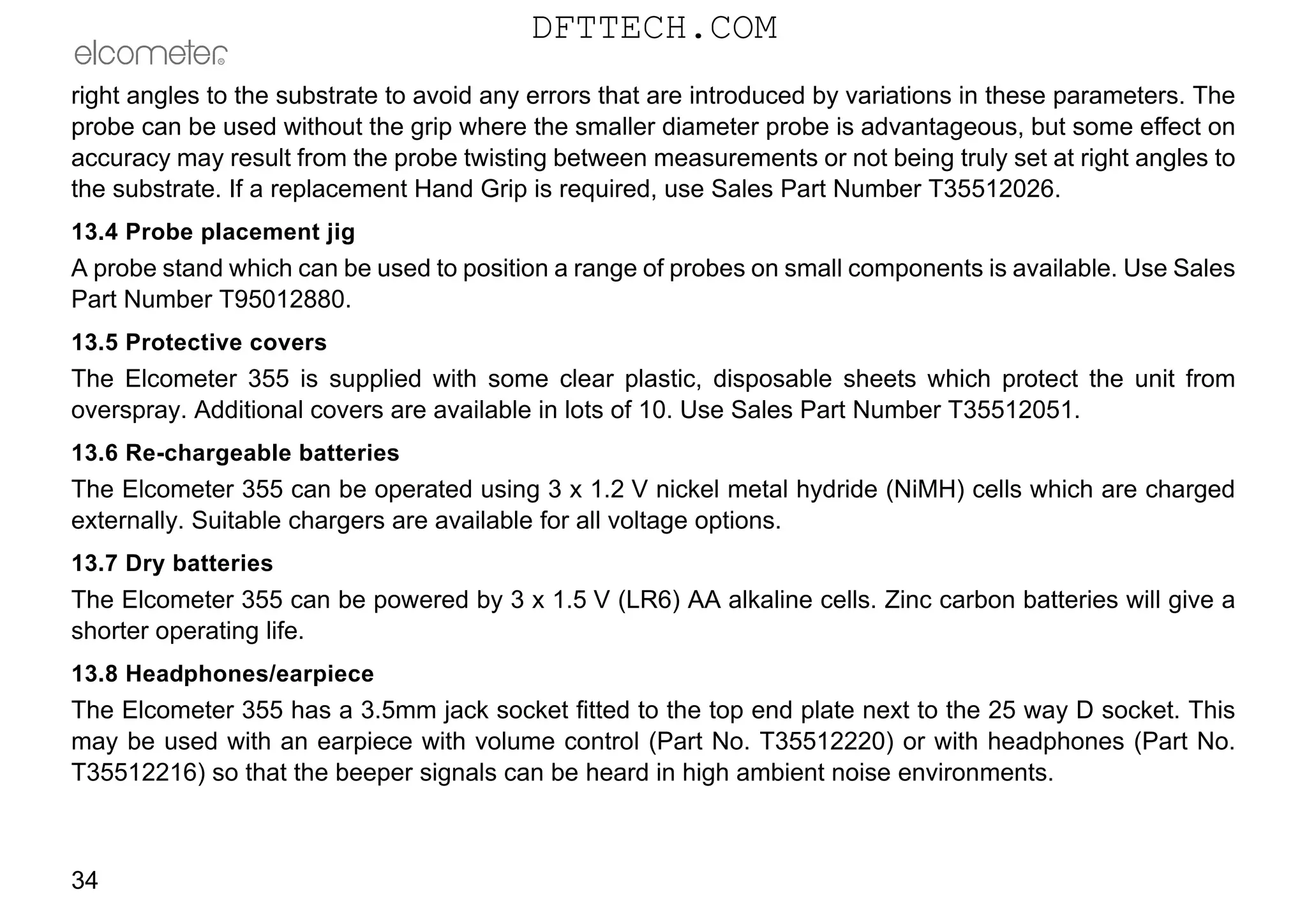 Elcometer 355 Coating Thickness Gauge Standard Model instructions | PDF