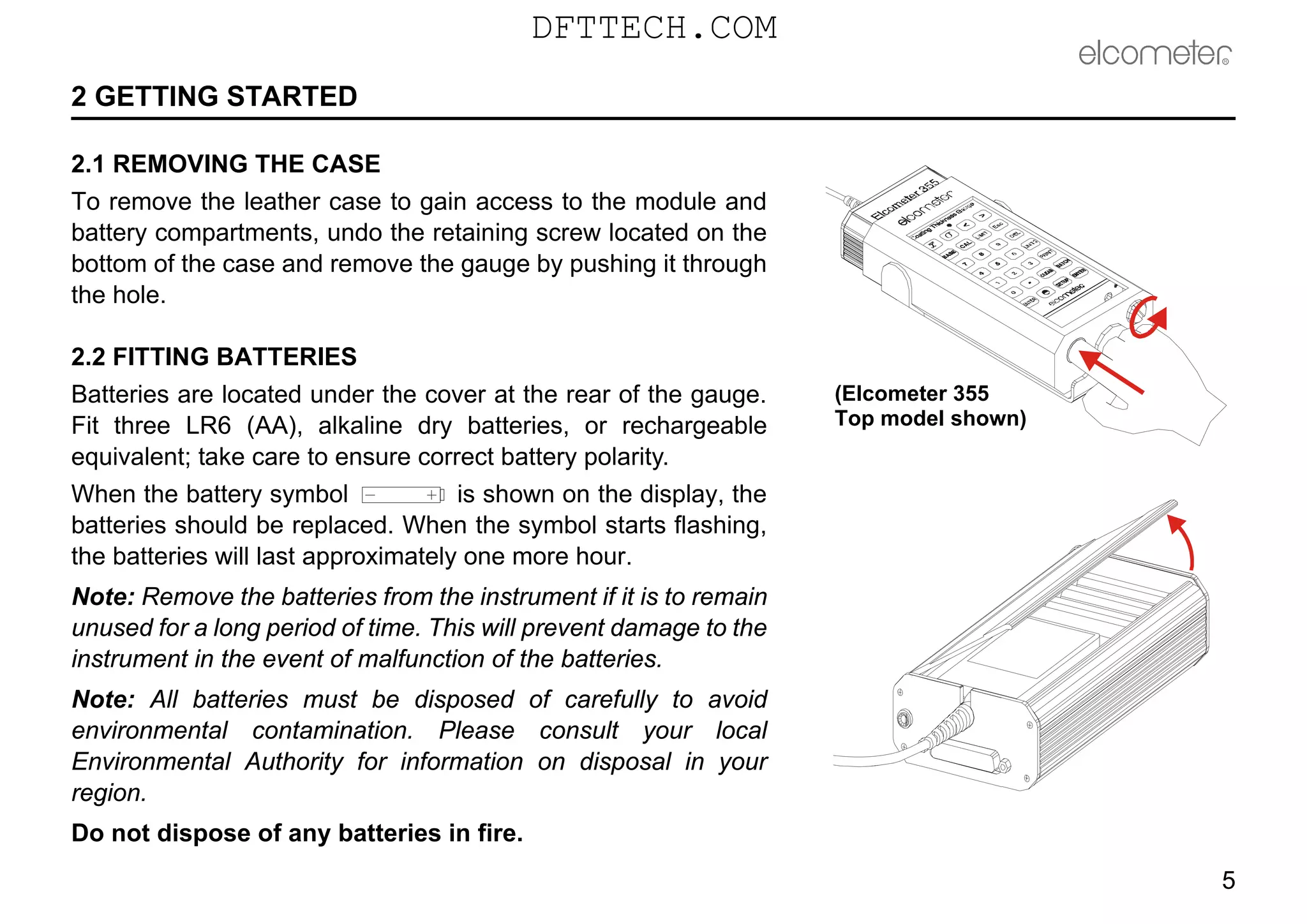 Elcometer 355 Coating Thickness Gauge Standard Model instructions | PDF