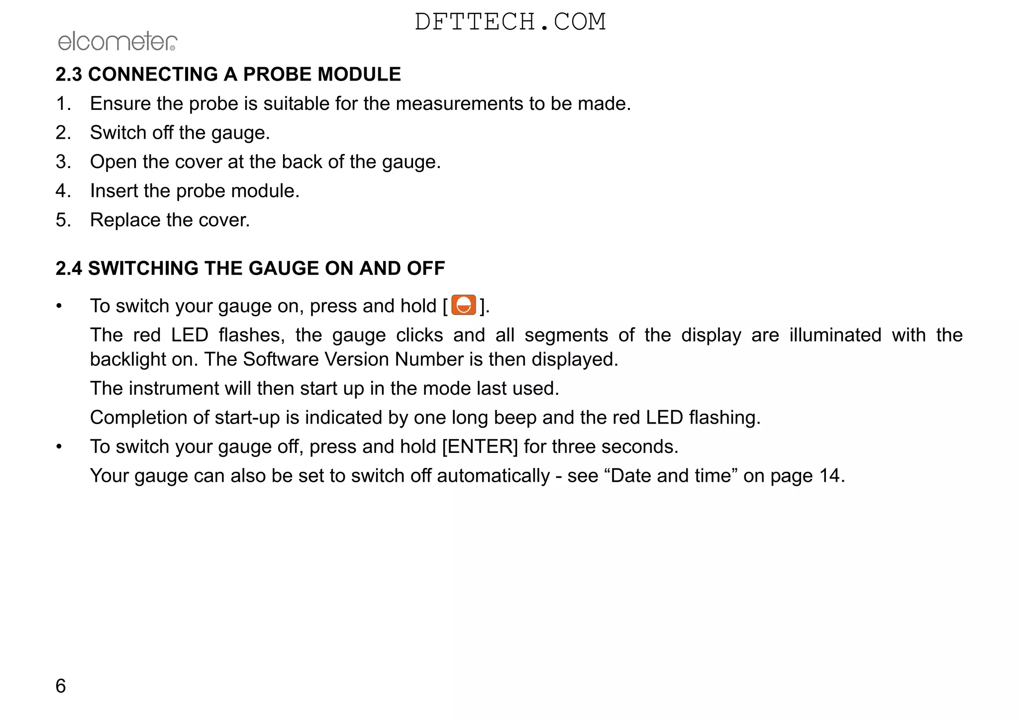 Elcometer 355 Coating Thickness Gauge Standard Model instructions | PDF