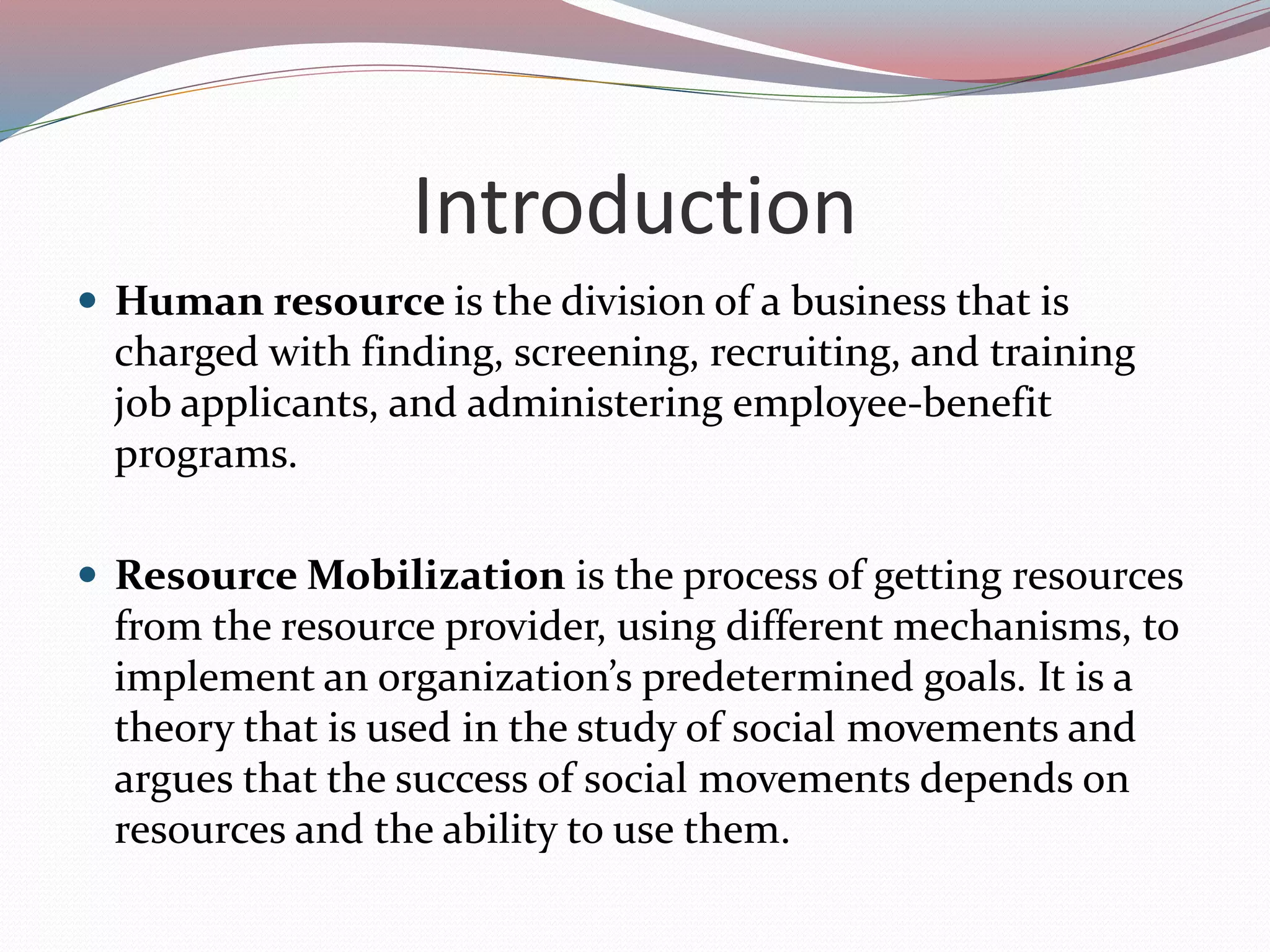 human resource mobilization | PPTX