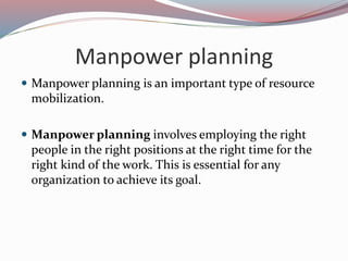 human resource mobilization | PPTX