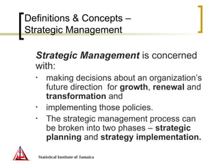 Strategic management basics and their necessary terms | PPT