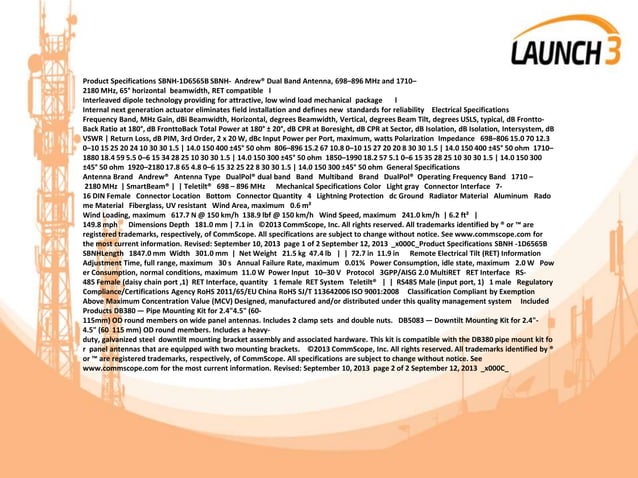 Andrew SBNH-1D6565B | PPT