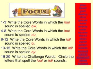 Spelling o oi ou | PPT