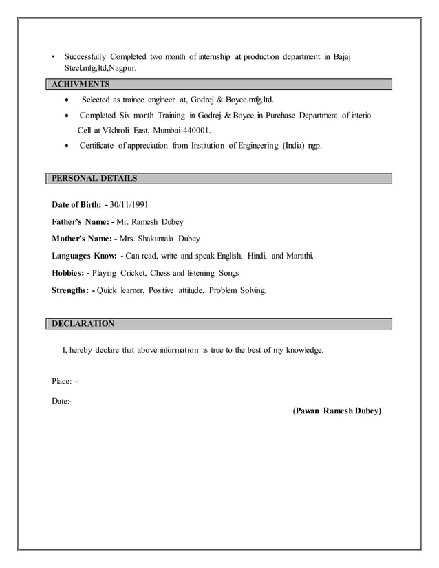 Pawan Dubey.resume | PDF