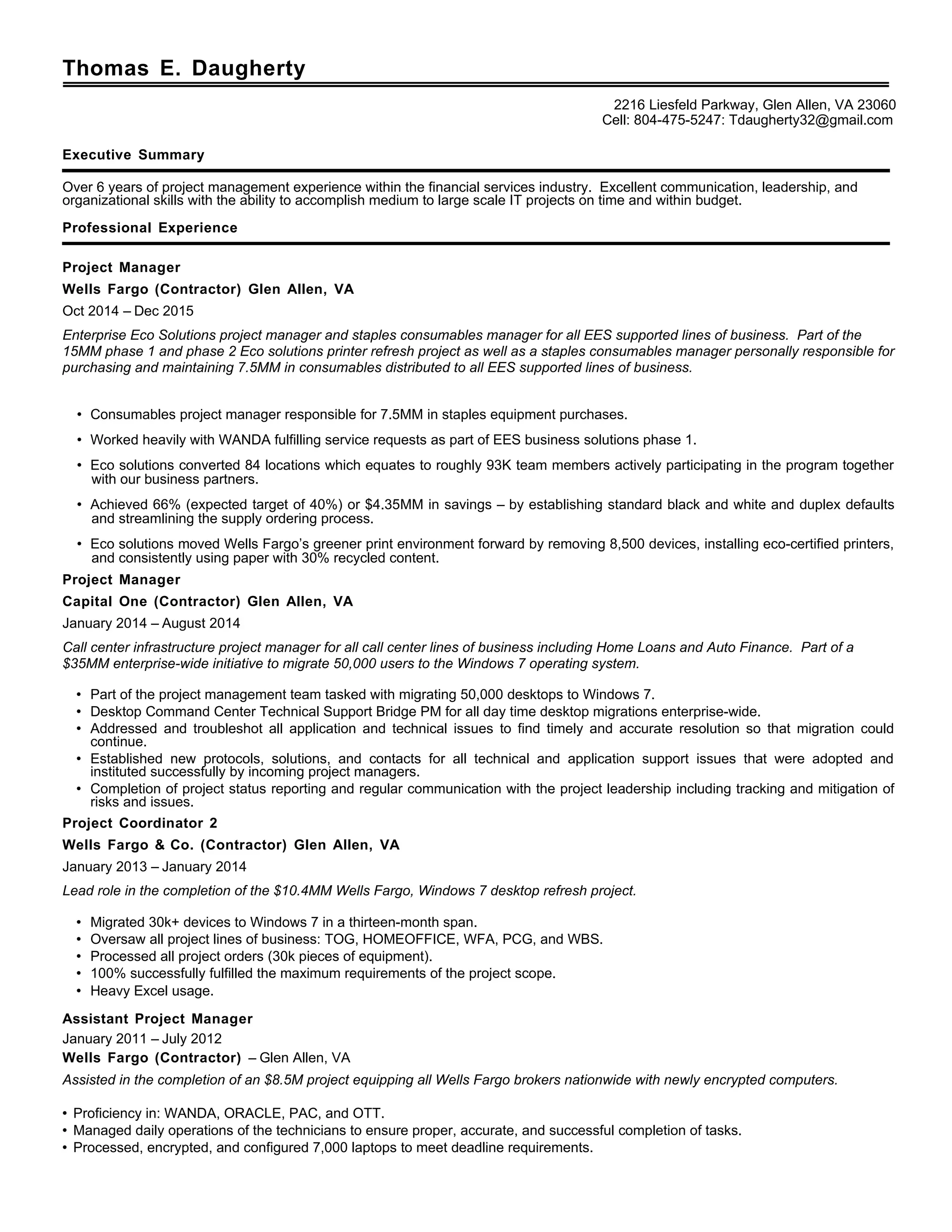 Thomas Daugherty Resume | DOC