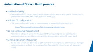 MongoDB Server Provisioning - From 2 Months to 2 Minutes | PPT