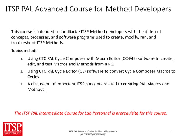 ITSP PAL Training - Advanced | PPSX