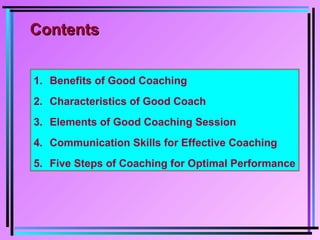 Coaching For Optimal Performance | PPT