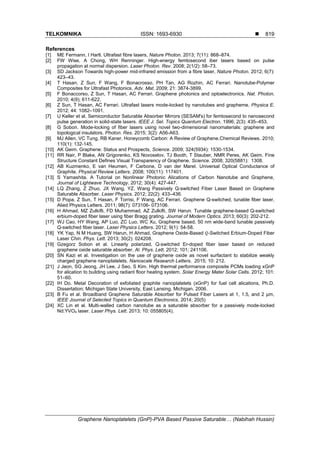 Graphene Nanoplatelets (GnP)-PVA Based Passive Saturable Absorber | PDF | Chemistry | Science