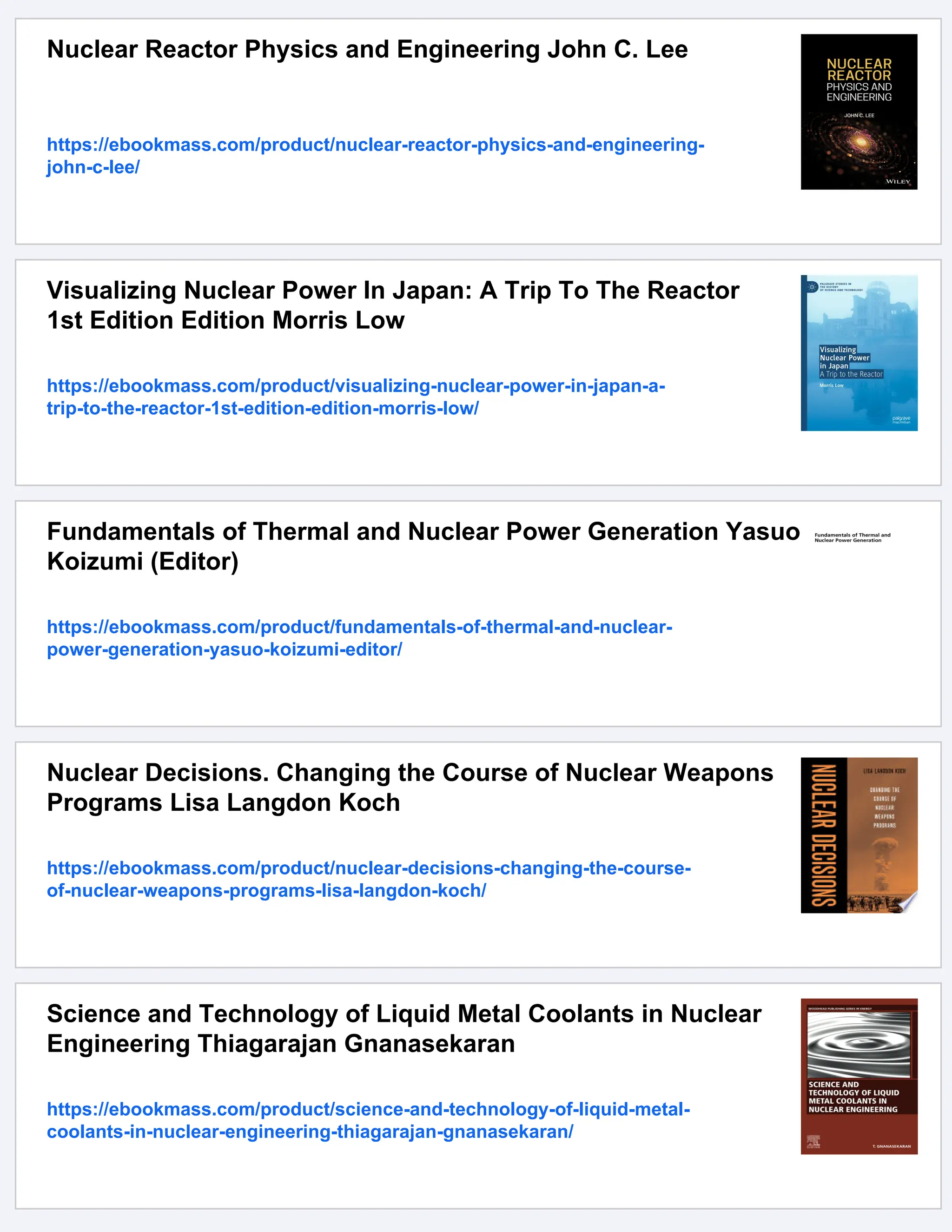 Nuclear engineering : a conceptual introduction to nuclear power Joyce ...